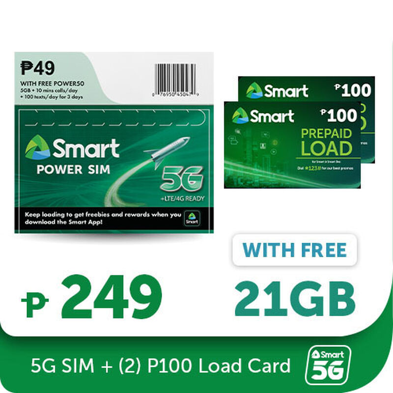 Smart 5G SIM Bundle (2 x P100 Load Card)