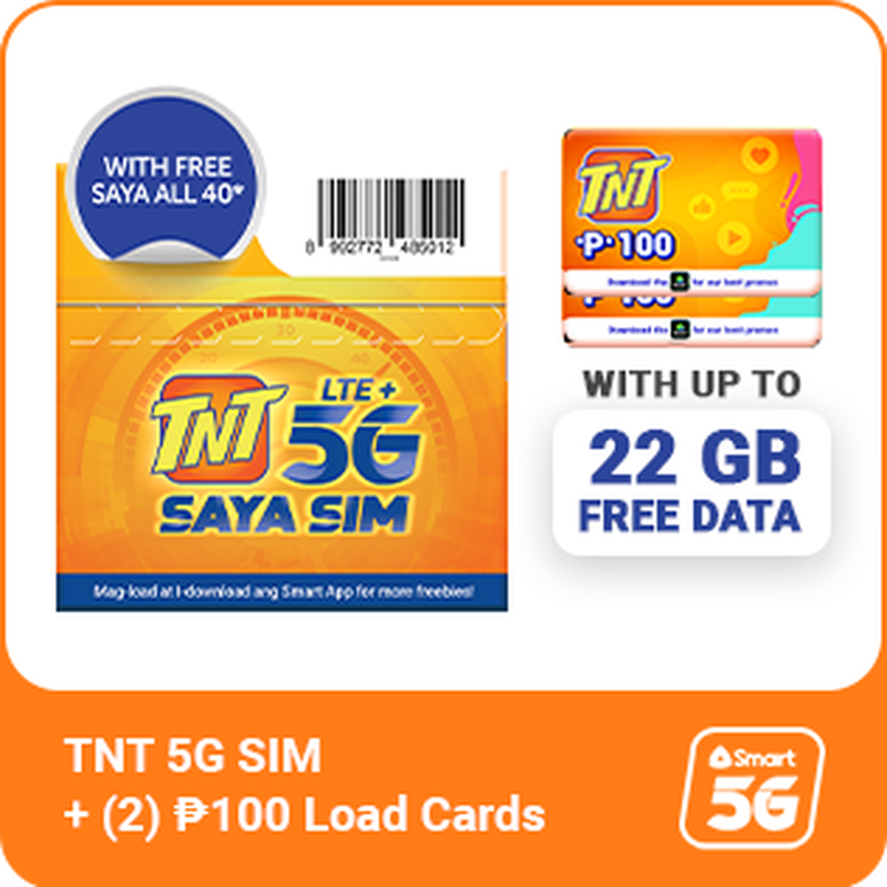 TNT 5G SIM Bundle (2 x P100 Load Card)